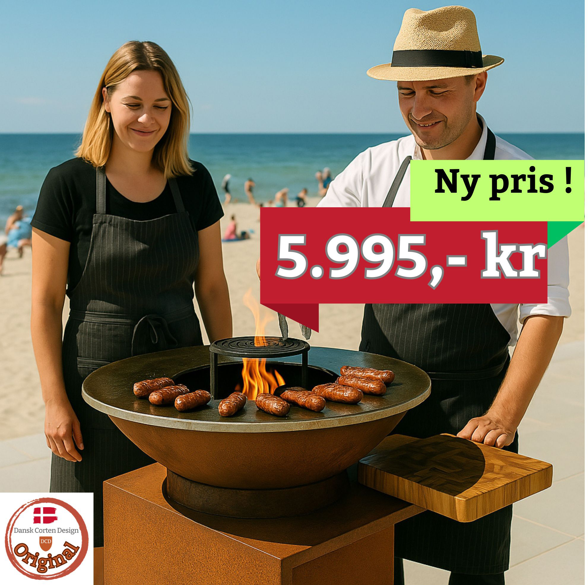 Corten BBQ bålgrill model BBQ2 - Newtrade